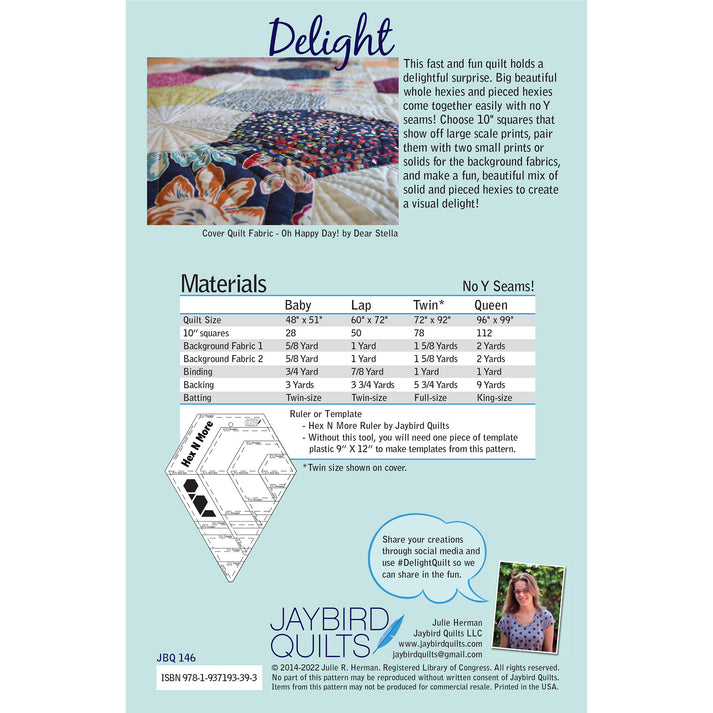 Delight PDF Pattern – Jaybird Quilts